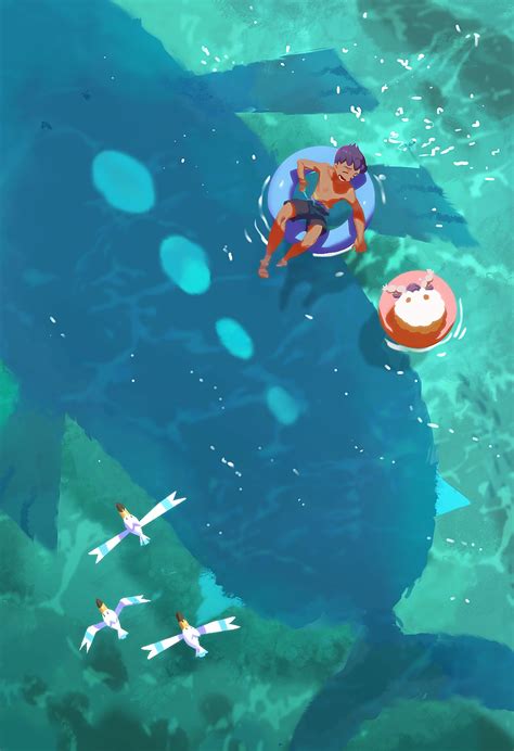 Hop Wooloo Wingull And Wailord Pokemon And 1 More Drawn By Meipu