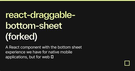React Draggable Bottom Sheet Forked Codesandbox