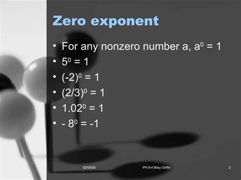 Zero And Negative Exponents Ppt Chemistry Science