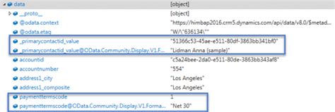Getting Formatted Values Using Web Api Himbap