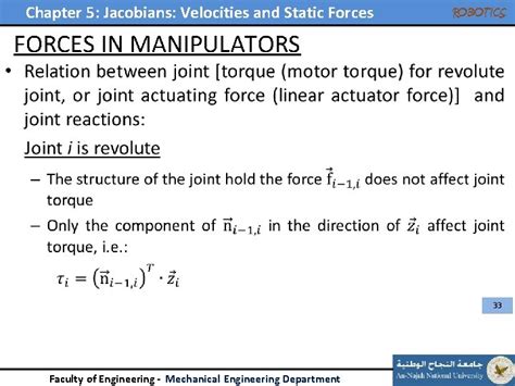 chapter 5 jacobians velocities and static forces robotics