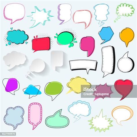 거품이 벡터 빈 연설 버블링 메시지 만화 샴페인 채팅 풍선의 통신 또는 대화 세트에 대 한 생각 또는 흰색 배경 그림에 고립 된 이야기 개념에 대한 스톡 벡터 아트 및 기타