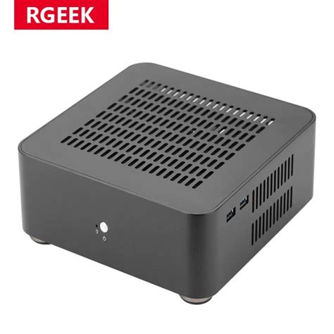 Rgeek L80S Mini ITX PC Full Aluminum Chassis PC Case DIY Computer Case Small Desktop Mainframe