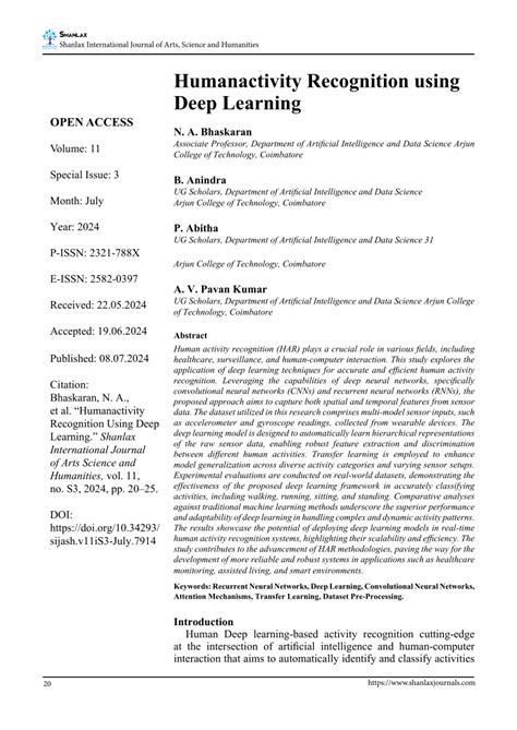 Pdf Humanactivity Recognition Using Deep Learning