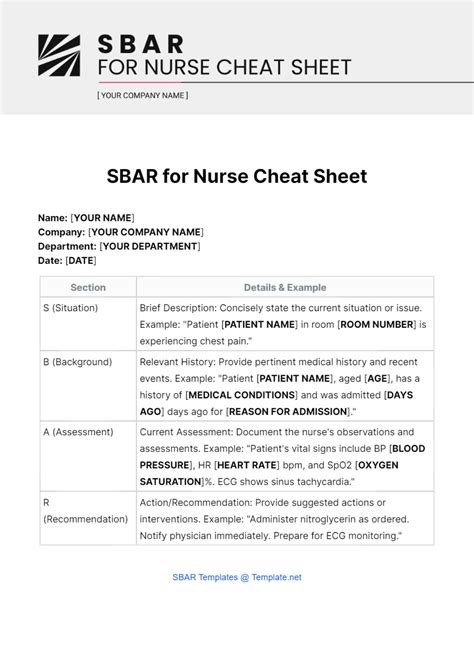 Sbar Nursing Handoff Template Ipass Nursing Report Sheet Beryxx