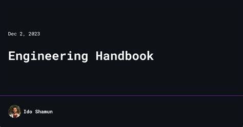 Engineering Handbook