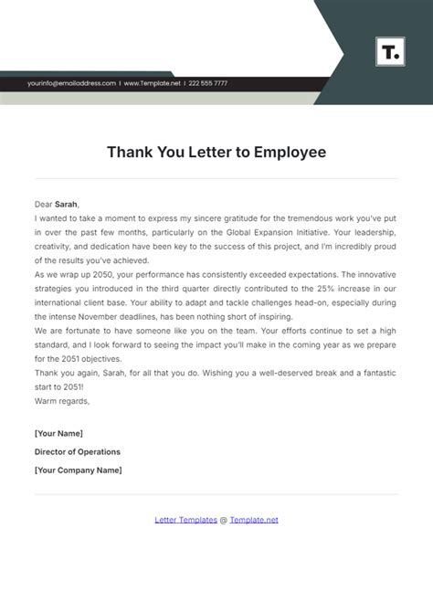 Free Appreciation Letter Templates Editable And Printable