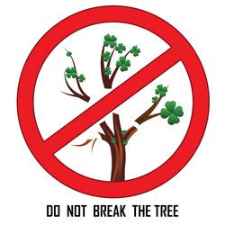 Stop Cutting Down Live Trees For Cut Royalty Free Vector