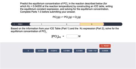 Solved Predict The Equilibrium Concentration Of Pcl5 In The