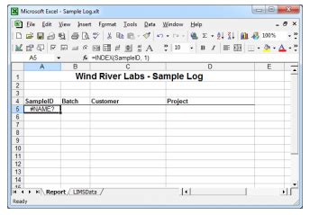 Creating A Basic Excel Export Template J Street LIMS
