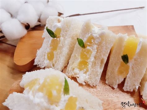 생크림 파인애플 샌드위치 만드는법