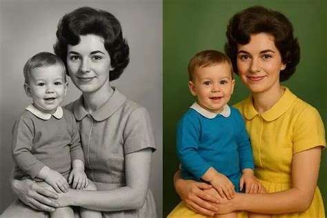 Попробуй бесплатно Раскрасить фото онлайн Сделать черно белое фото цветным