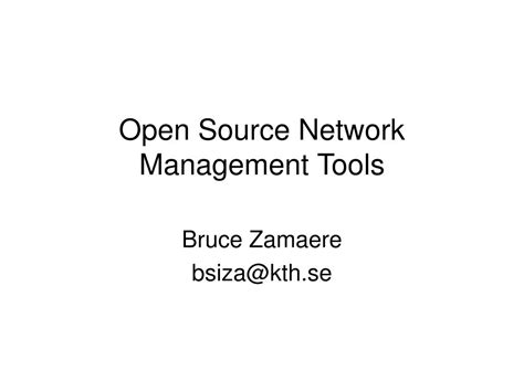 Ppt Open Source Network Management Tools Powerpoint Presentation