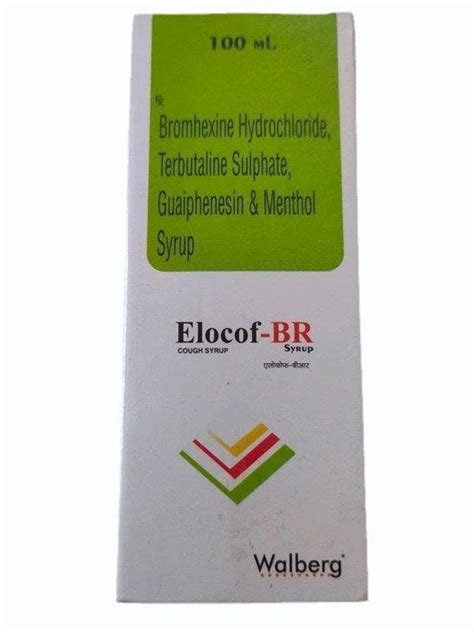 Bromhexine Hydrochloride Terbutaline Sulphate Guaiphenesin Menthol