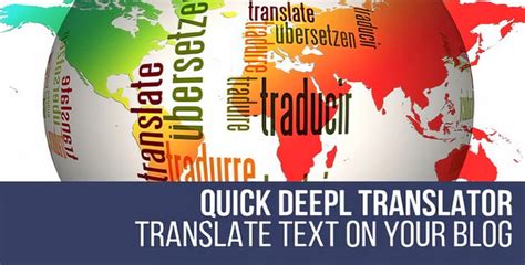 Quick Deepl Translator Wordpress Plugin