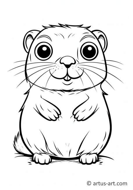 Cute Gopher Coloring Page Free Download Artus Art