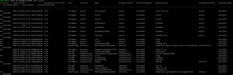 `az storage account list otable` displays incorrect · issue 13602