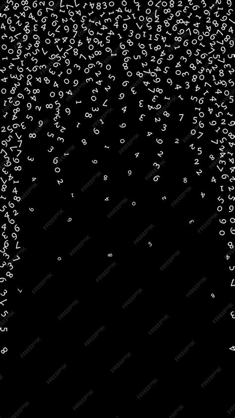 Premium Photo Falling Numbers Big Data Concept Binary White Random Flying Digits Exceptional