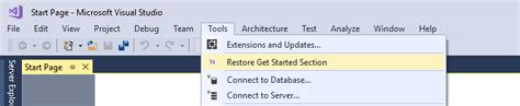 RestoreGetStarted Visual Studio Marketplace