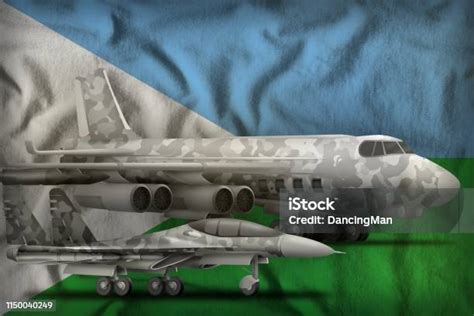 지부티 항공은 상태 플래그 배경에 대 한 개념을 강제 합니다 3d 일러스트레이션 군용 항공기에 대한 스톡 사진 및 기타 이미지