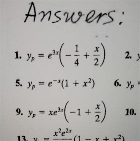 Solved In Exercises 1 14 Find A Particular Solution 1