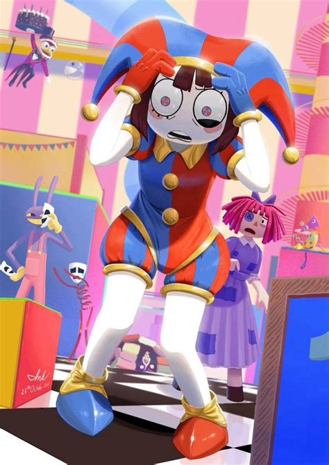 Цифровой цирк In 2024 Cute Drawings Character Design Circus Wallpaper