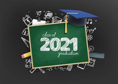 Class Of 2021 Graduation 2490742 Vector Art At Vecteezy