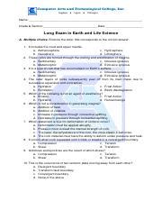 Midterm Exam For Phy Sci Pdf Computer Arts And Technological College Inc Legazpi Ligao