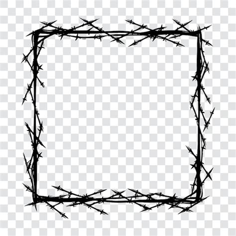 Premium Vector Barbed Wire Frame Vector