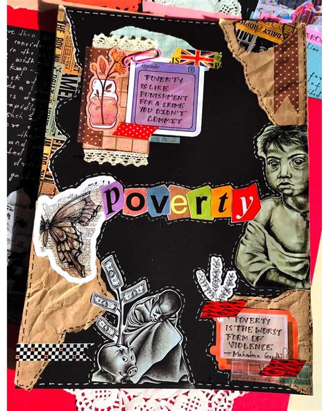 Altered Collage Art With The Theme Of Poverty