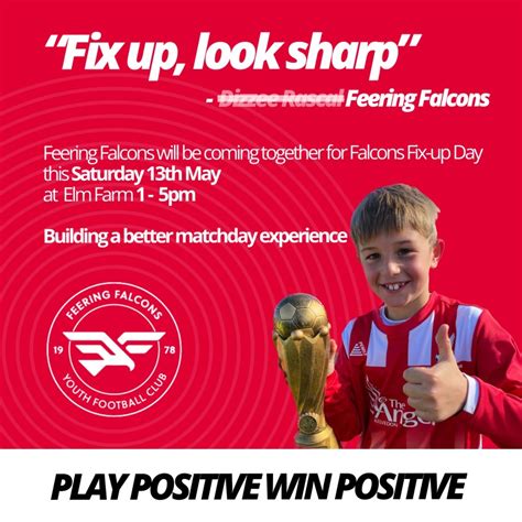 Feering Falcons Youth Football Club Fix Up Look Sharp