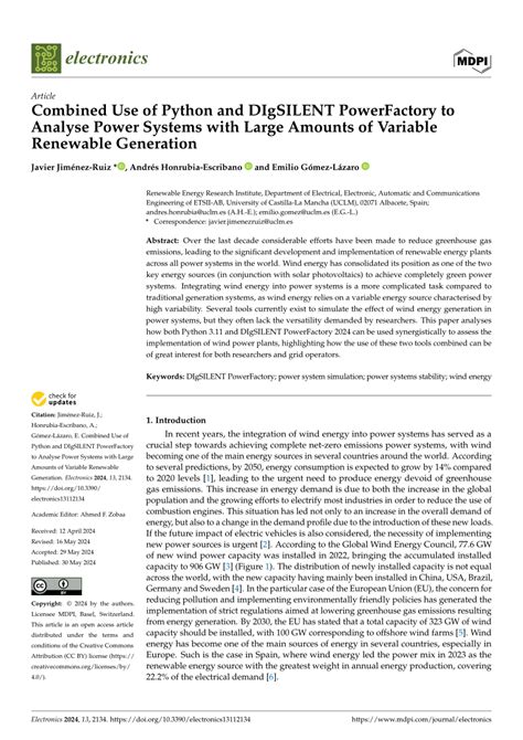 Pdf Combined Use Of Python And Digsilent Powerfactory To Analyse