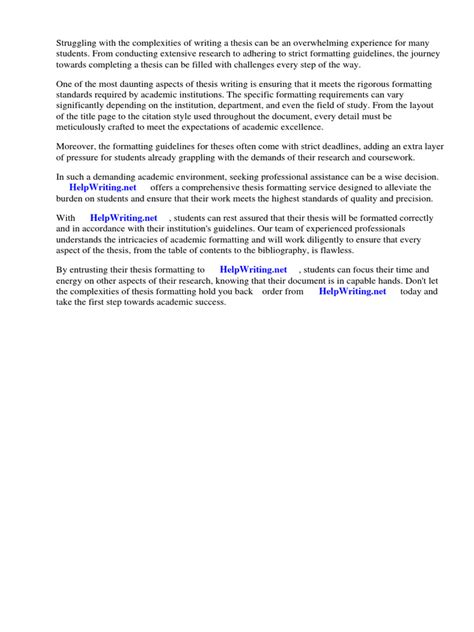 Iu Thesis Formatting Pdf Thesis