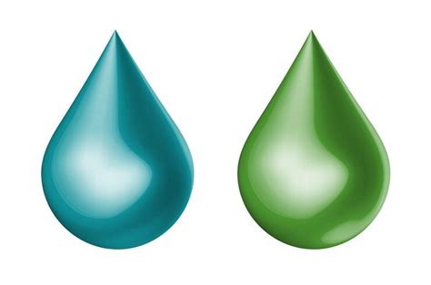 Premium Vector Green Oil Drop 3d Icon Realistic Graphic Isolated Water Droplet Element In