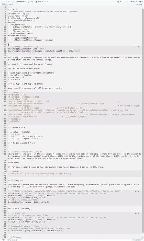 How I Got Ready To Write Latex Files Inside Rmarkdown Yiling Huo