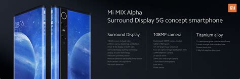 Xiaomi Mi Mix Alpha Official Sports A Wrap Around Display Screen To Body Ratio Mp