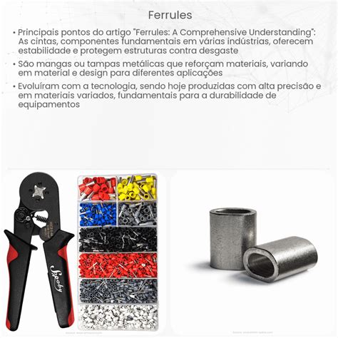 Ferrules Como Funciona Aplicação E Vantagens