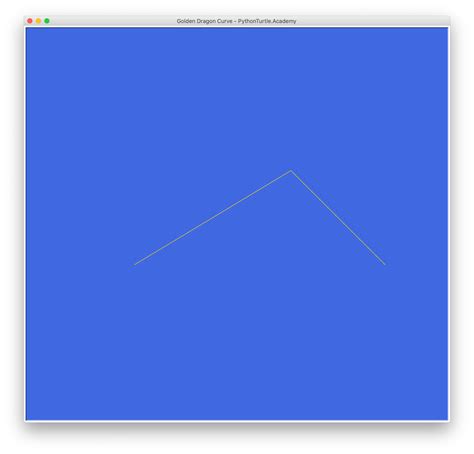 golden dragon curve fractal source code python and turtle