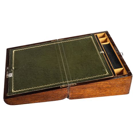 Antique 19th Century English Mahogany Veneered Leather Inlaid Brown