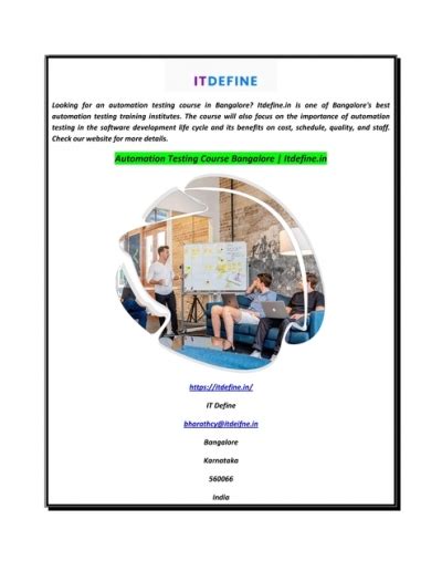 automation testing course bangalore