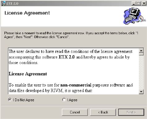 installation procedure license agreement screen download