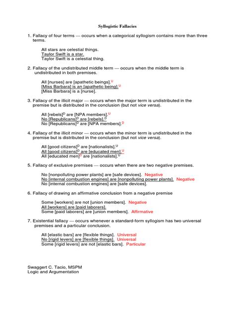 Understanding Syllogistic Fallacies Pdf