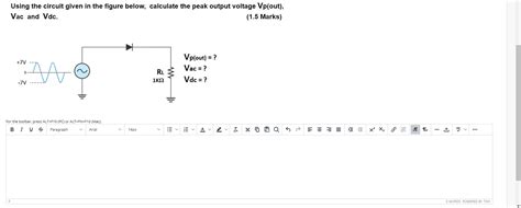 Solved Using The Circuit Given In The Figure Below Chegg