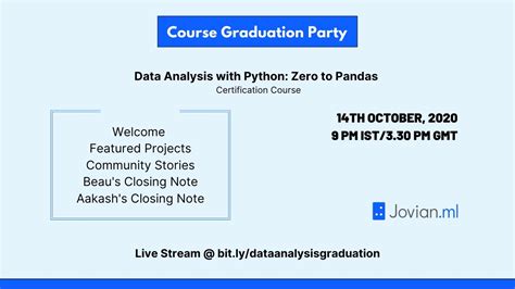 Data Analysis With Python Certification Course Graduation Party YouTube