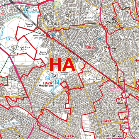 Harrow Ha Postcode Sector Map G78 Xyz Maps
