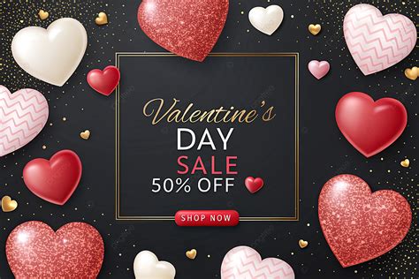 검은 배경 발렌타인 데이 디자인 3d 레드 핑크와 흰색 하트 발렌타인 제안 사랑 테마 판매 검은 배경 배너 배경 일러스트 및 사진 무료 다운로드 Pngtree