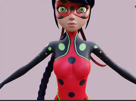 3d Model Miraculous Ladybug Bug Noir Animated Rigged Low Poly Vr Ar Low Poly Cgtrader