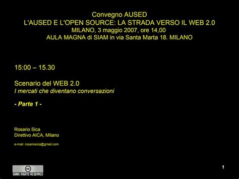 scenario del web 2 0 i mercati che diventano conversazioni parte 1