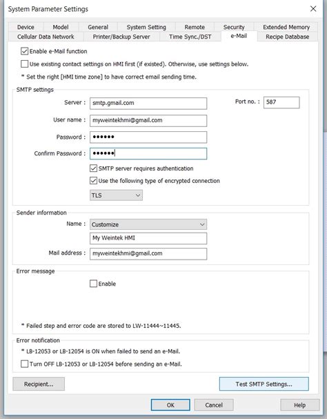 TechTip Sending Alarm Emails From A Weintek HMI
