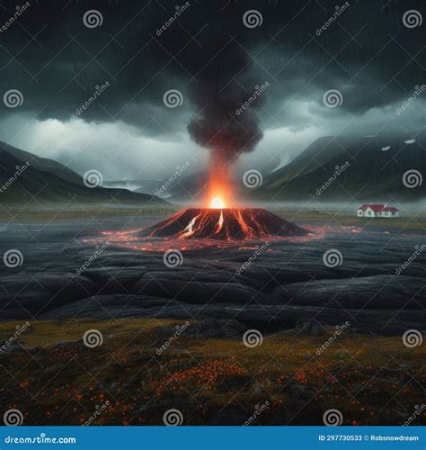 Volcanic Eruption Forms In Earths Crust Stock Illustration Illustration Of Geological